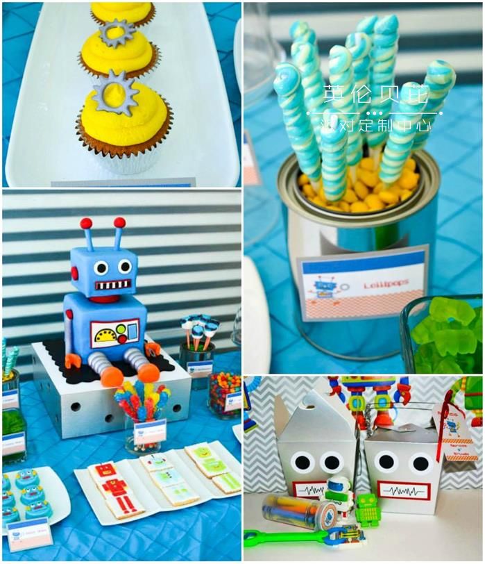 机器人主题生日派对-英伦贝芘